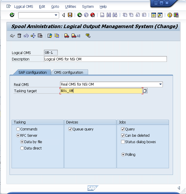 How to Create the Logical Output Management System in Remote Function Call Mode