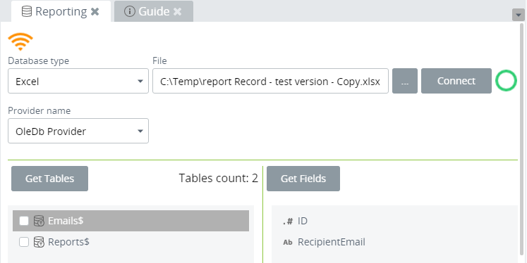 Create a sample advanced report