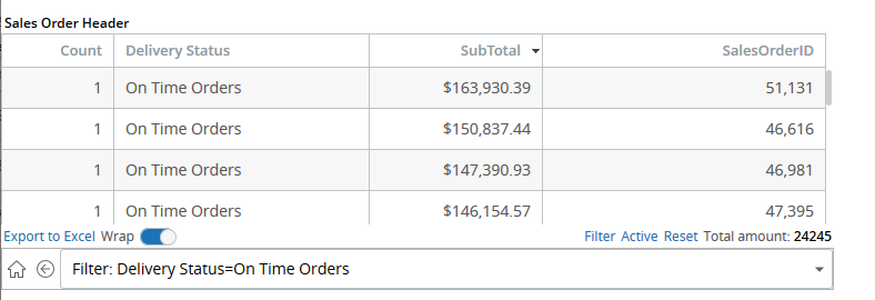 Create a record grid