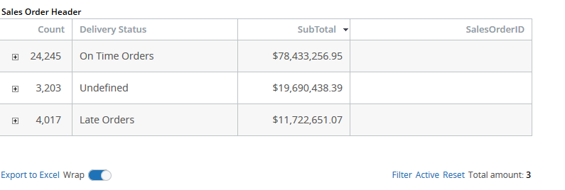 Create a record grid