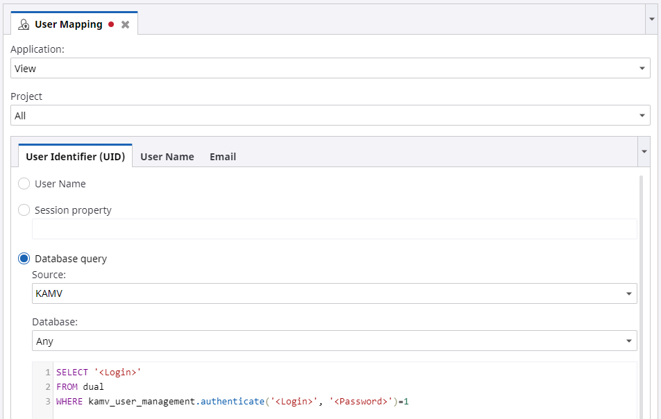 Login panel authentication