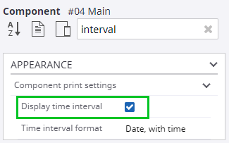 Display time interval in metric and record grids