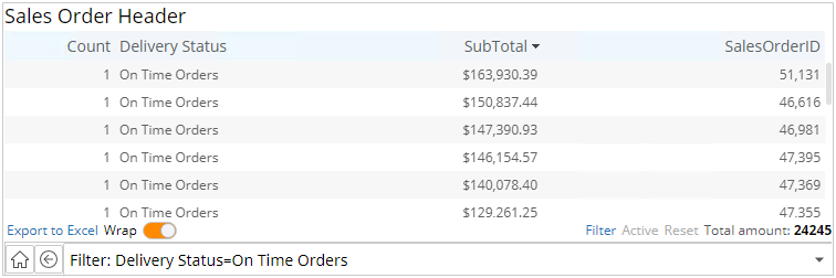 Create a record grid