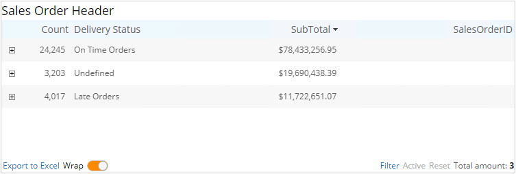Create a record grid