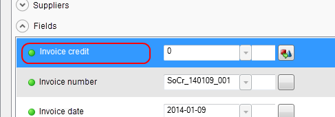 Le champ débit/crédit pour les factures XML